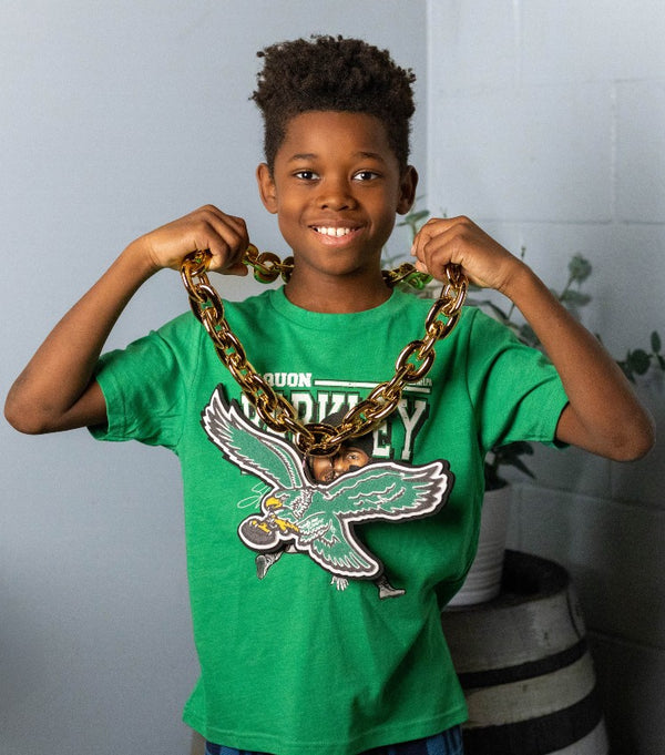 Philadelphia Eagles Throwback Eagle Logo Gold Fan Chain - Shibe Vintage ...