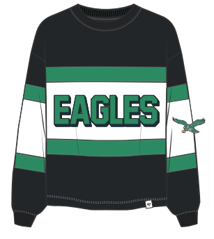 Philadelphia Eagles Historic Flint Black Breezy Archive Long sleeve ...