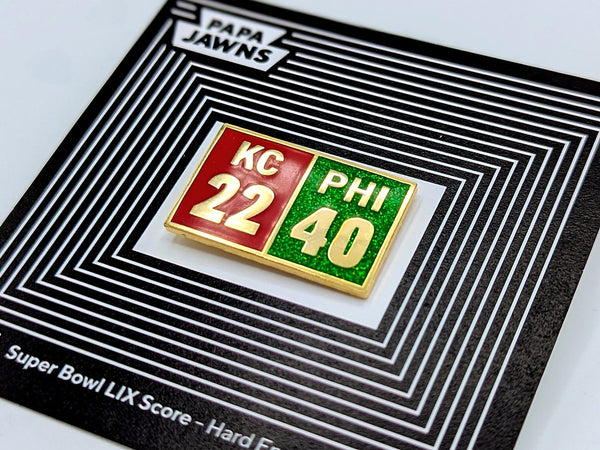Philly-KC Super Score pin - Shibe Vintage Sports
