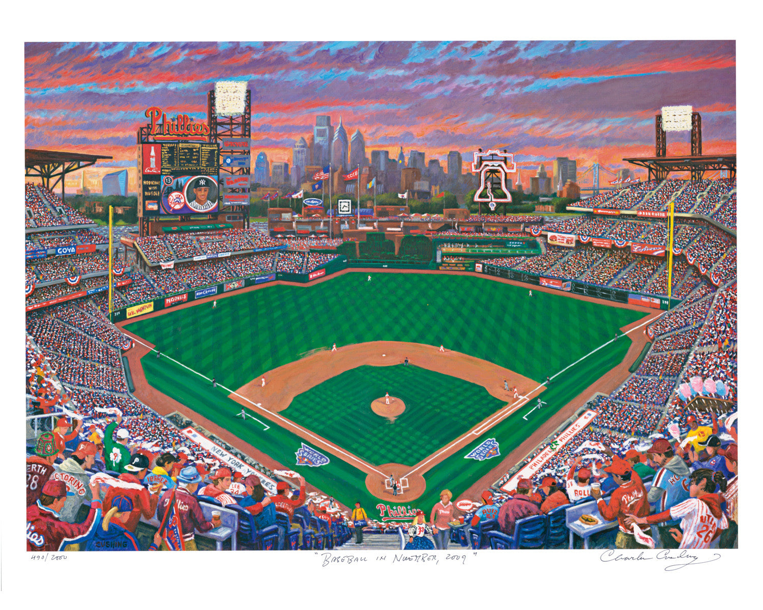 Citizens Bank Park Print by Charles Cushing - Shibe Vintage Sports